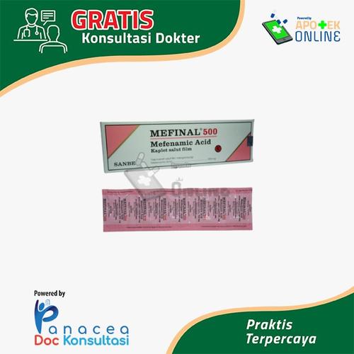 Jual MEFINAL 500MG CAPSUL 10'S/ASAM MEFENAMAT/PEREDA NYERI/SAKIT GIGI ...