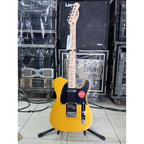 Jual Squier Sonic Telecaster Electric Guitar w/Black Pickguard, Maple FB, Butterscotch Blonde ...