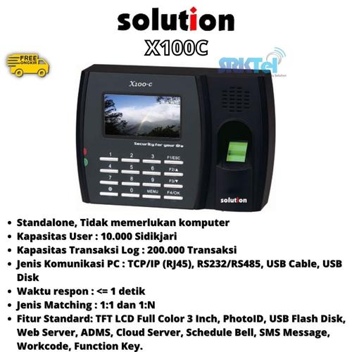 Promo Solution X100C Mesin Fingerprint Absensi - Jakarta Utara - SRKTel ...