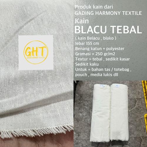 Jual ( per 1 roll ) kain BLACU TEBAL lebar 155 cm belacu blako katun ...