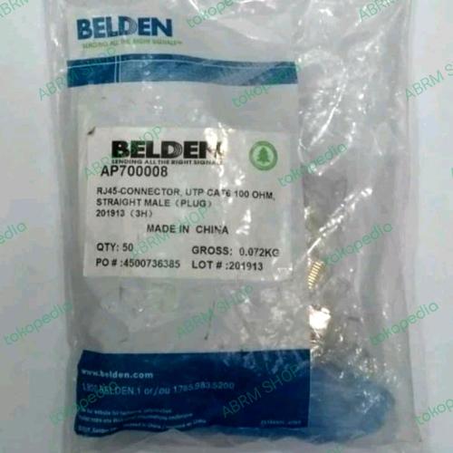 Jual BELDEN KONEKTOR RJ45 CAT 6 50 PCS CONECTOR RJ45 CAT6 RJ45 CAT6 ...