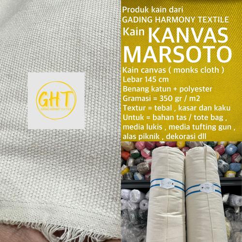 Jual ( per 1 roll ) kain KANVAS MARSOTO lebar 145 cm canvas katun ...