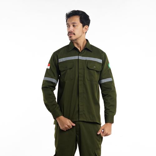 Jual Baju Safety Cream K3 Lapangan Seragam Wearpack Proyek Lengan ...