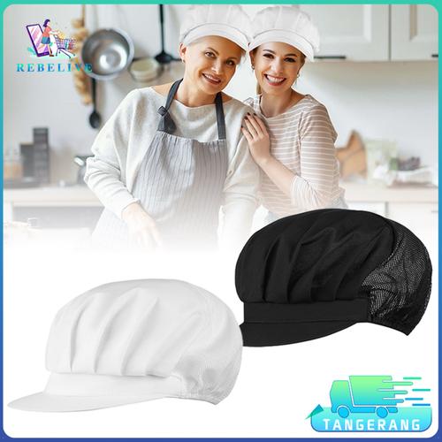 Jual Chef Cap Topi Koki Topi Chef Topi Karyawan Hair Nets Hat - Putih ...