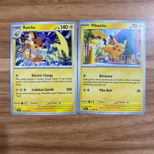 Jual Kartu Pokemon TCG Indonesia Staple sv2d Pikachu Evolusi Raichu ...