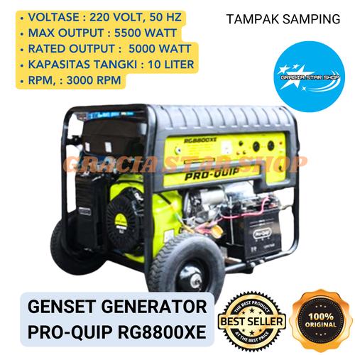 Jual GENSET GENERATOR BENSIN PRO QUIP RG8800XE (5000 WATT) ORIGINAL BERKUALITAS - Gracia Star ...