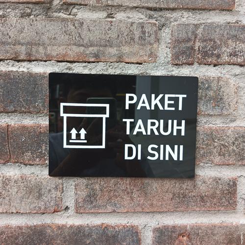 Jual signage akrilik / paket taruh disini / 2 - Hitam - Kab. Semarang ...