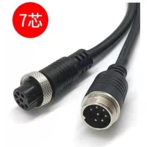 Jual Connector GX16 7 pin straight male with wire 2 m aviation plug ...