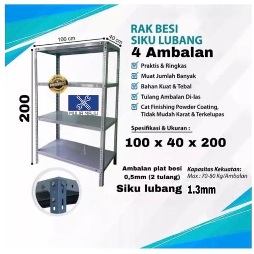 Promo Rak besi 4 susun multifungsi / rak tingkat 4susun serbaguna - Abu ...