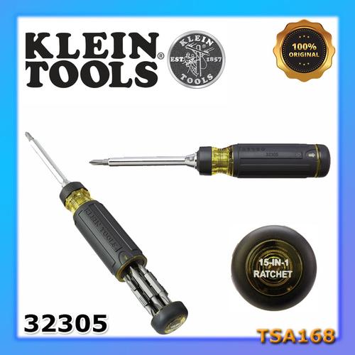 Jual Klein Tools 15-in-1 Multi-Bit Ratcheting Screwdriver 32305 Obeng ...