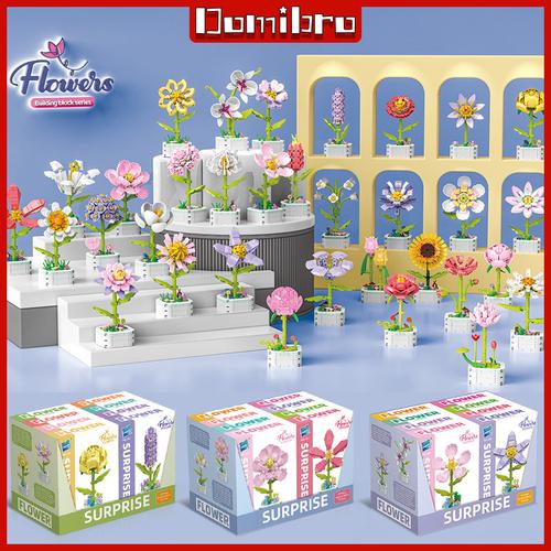 Jual Domibro Mainan Balok Flower Bricks Buket Bunga DIY Susun Edukasi ...