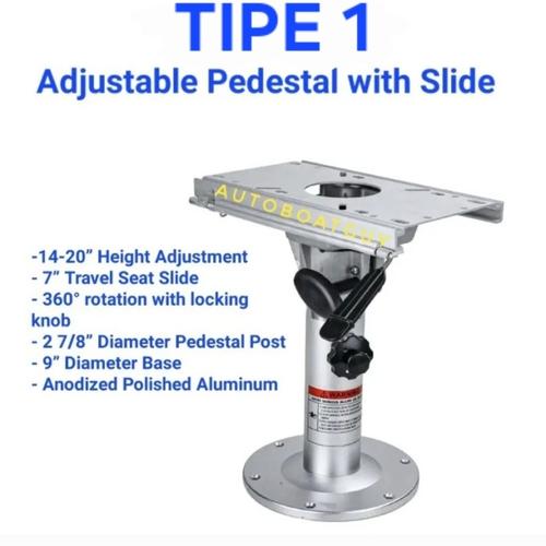 Jual Tiang Dudukan Jok Perahu Speedboat Adjustable Pedestal Marine ...