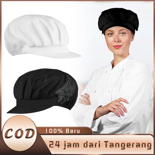 Jual Topi Koki Chef Hair Net Jaring Chef Hat Kitchen Food Service ...