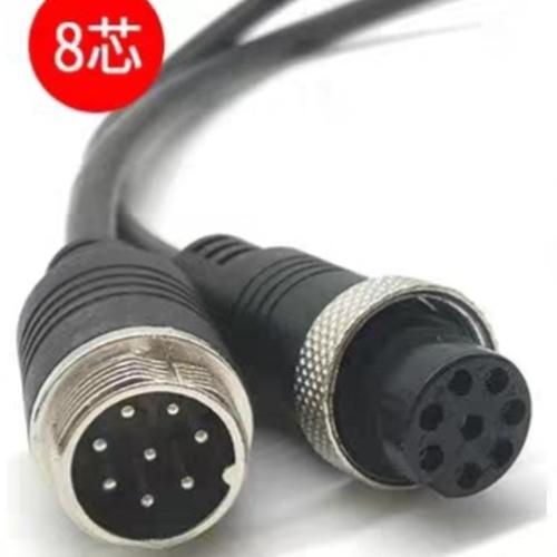 Jual Connector GX16 8 pin straight female with wire 2 m aviation plug ...