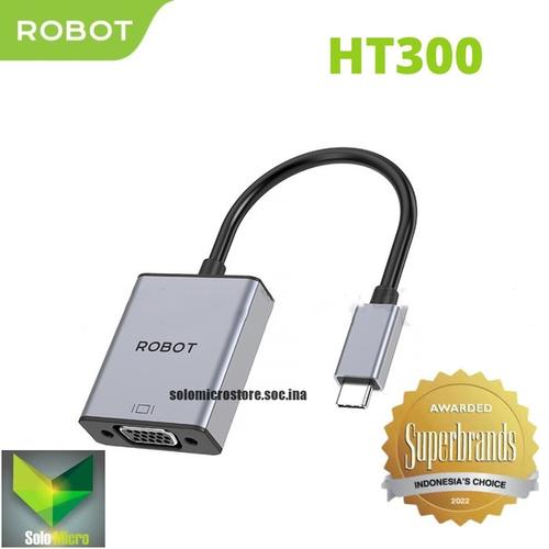Jual ROBOT HT300 Converter Type-C To VGA Adapter 1080p Laptop Macbook ...