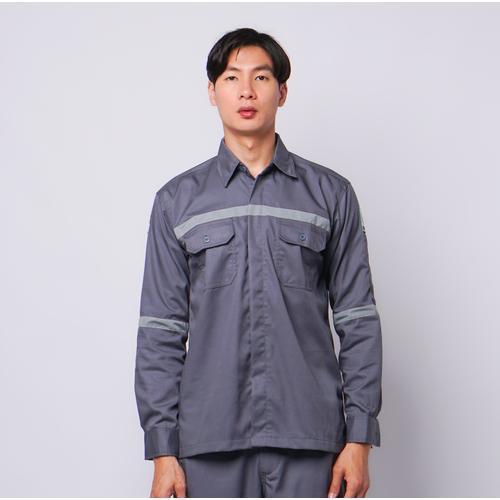 Jual Baju Safety Cream K3 Lapangan Seragam Wearpack Proyek Lengan ...