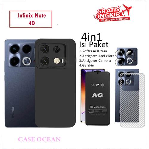 Jual Infinix Note 40 Soft Case Casing Cover Anti Gores Glare Matte Doff ...