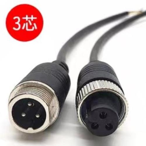 Jual Connector GX16 3 pin straight male with wire 2 m aviation plug ...