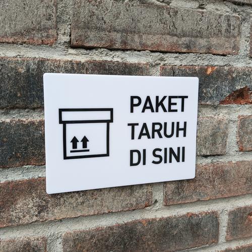 Jual signage akrilik / paket taruh disini / 2 - Hitam - Kab. Semarang ...
