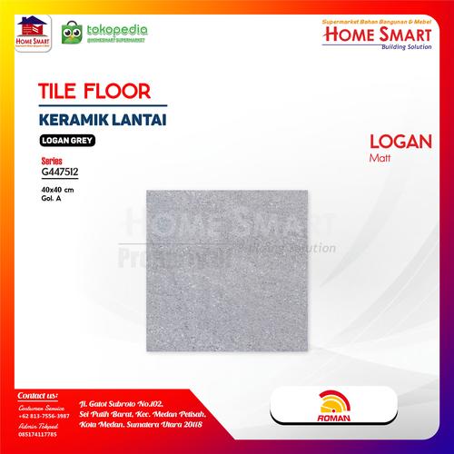 Jual Roman G447512 dLogan Grey 40x40 Kw1 Keramik Lantai Roman - Kota ...
