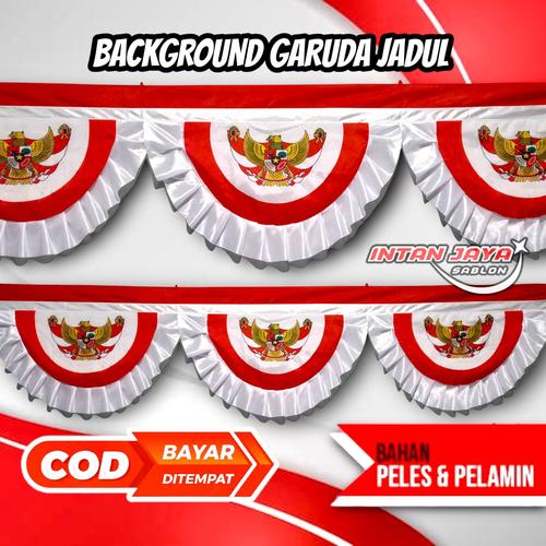Jual Bendera Background Garuda Merah Putih 10 Gelombang 8 Meter/ Umbul Umbul Gelombang - GARUDA ...