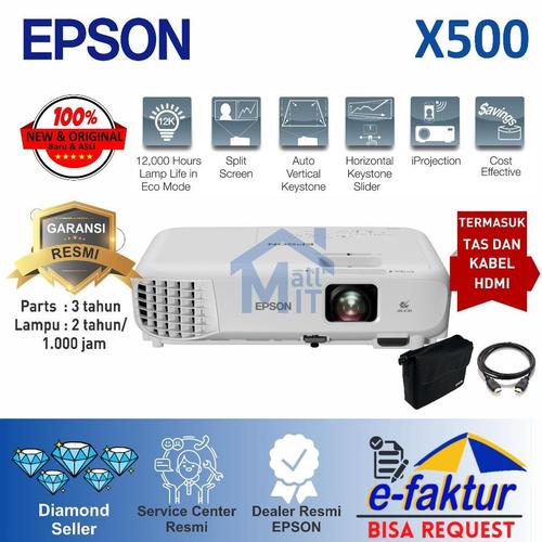 Jual Proyektor EPSON EB-X500 EBX500 EB X500 Pengganti EB X400 EBX400 ...