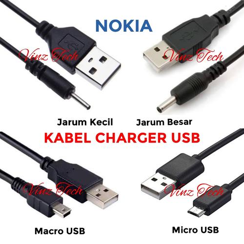 Jual Kabel Charger USB Nokia Macro Micro Bisa Data Kabel Powerbank Hp ...
