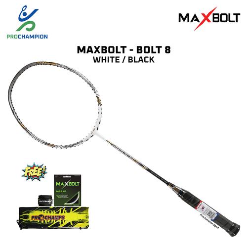 Promo Raket Badminton Original Maxbolt BOLT 8 White Black - Jakarta ...