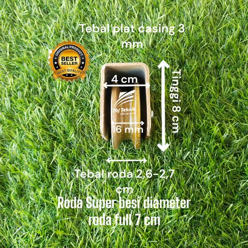 Jual roda pagar 7 cm besi cor super roda tebal full plating anti karat ...