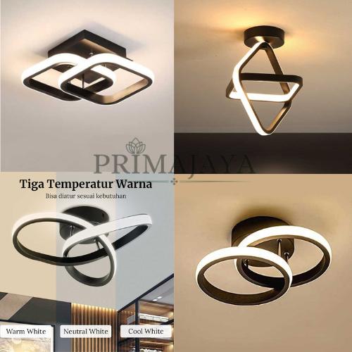 Jual Lampu Hias Plafon Rumah LED 3 Warna 22W Modern Minimalis Ceiling ...