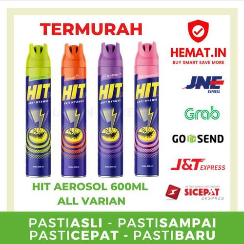 Jual HIT AEROSOL 600 ML 675 ML 600 + 75 600ML OBAT NYAMUK SEMPROT ...