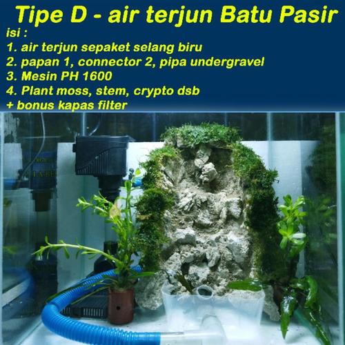 Jual PAKET WATERFALL MEDIUM TANK! Hiasan tebing air terjun aquascape ...