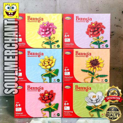 Promo PLAYGO BUNGA MATAHARI CAMELLIA MAWAR - MAINAN LEGO BRICK ...