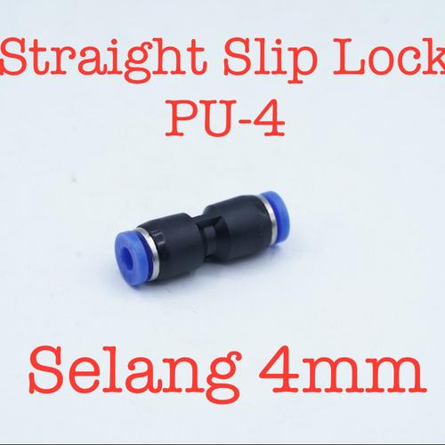 Jual PU-4 PU4 Konektor Fitting Lurus Slip Lock Selang 4mm X 4mm ...
