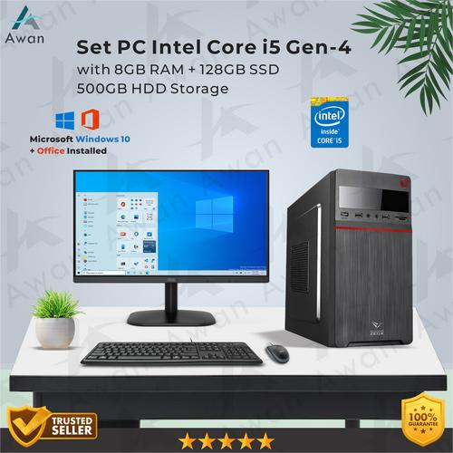 Jual Set PC Komputer Intel Core i5 Gen-4 RAM 8GB SSD || Frameless - Kab ...