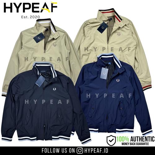 Jual FRED PERRY Swing Top Jacket Windbreaker - Black/Cyan, L - Kab ...