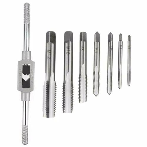 Jual Mata Tap Set 8 pcs, hand drill tap, mata bor pembuat ulir drat baut - Jakarta Selatan ...