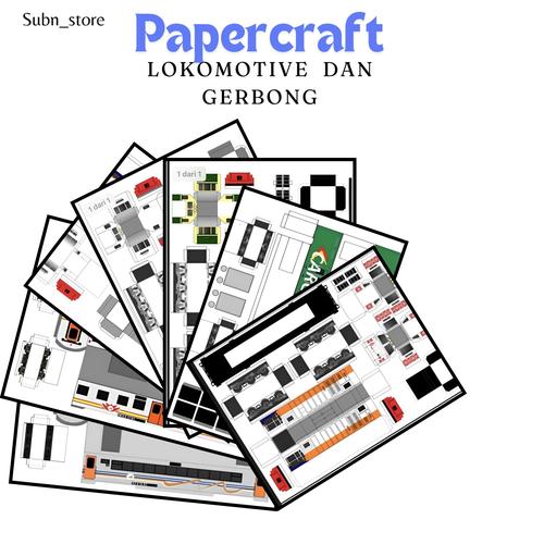 Jual Pola Papercraft Lokomotive Dan Gerbong Kereta Api Indonesia Kai Hig 1 Kota Cimahi