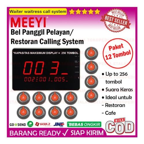 Jual Bel Panggil Pelayan Restoran 1 Display 12 Call Button Wireless - Waiter waitress restaurant ...
