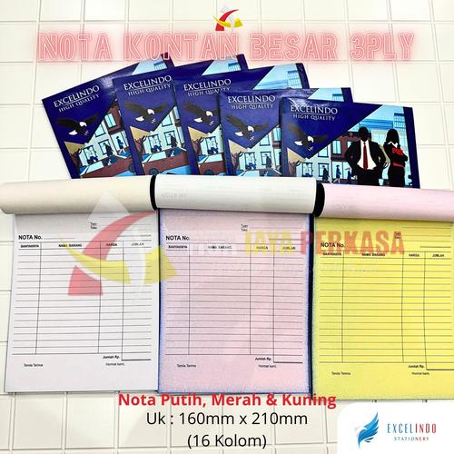 Jual Buku Nota Kontan 3 ply NCR UKURAN BESAR (160mm x 210mm) Excelindo ...