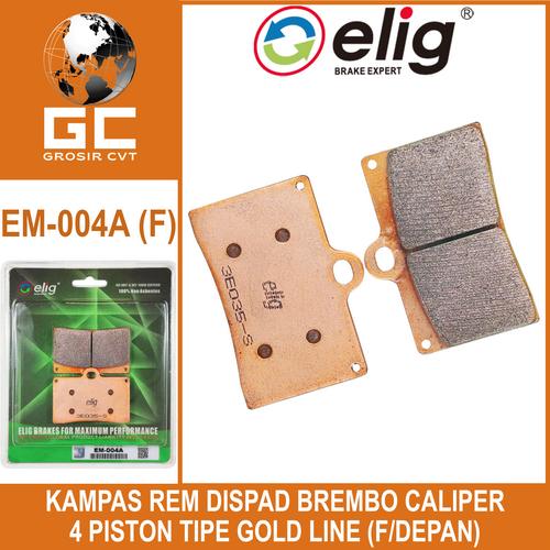 Jual Kampas Rem Cakram Dispad Depan Brembo Caliper 4 Piston Gold Line ELIG SINTER EM 004 Aprilia ...