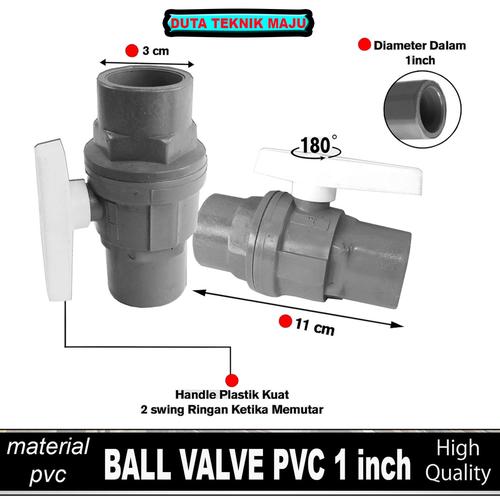 Jual Ball Valve Ballvalve Pvc 1 Inch / Stop Kran Pvc 1" inch Penyambung ...