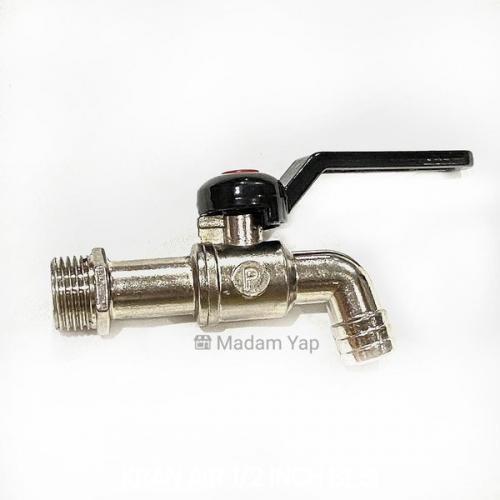 Jual KRAN AIR 1/2 INCH BESI KERAN AIR TEMBOK KRAN PEGANG KERAN AIR 1/2 ...