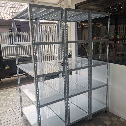 Jual RAK BESI SIKU LUBANG 100X60X200 5 SUSUN - Hitam, P100xL60xT200 ...