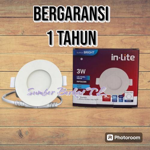 Jual Downlight INLITE INPS628R 3W Round Panel Led IB Inbow INPS 628 R ...