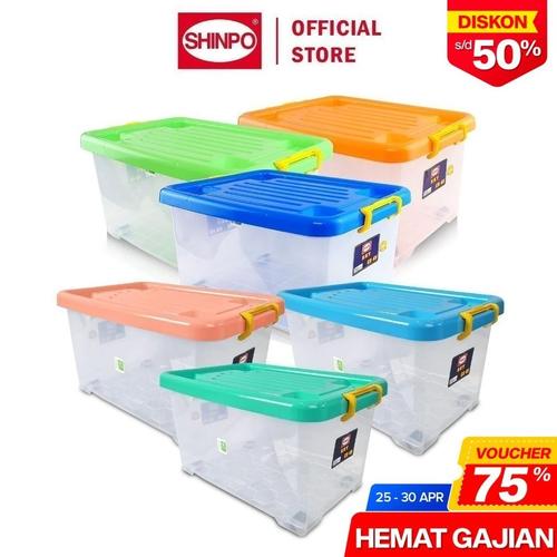 Jual SHINPO Kontainer Plastik Dengan Roda Sky Container Box Kotak ...