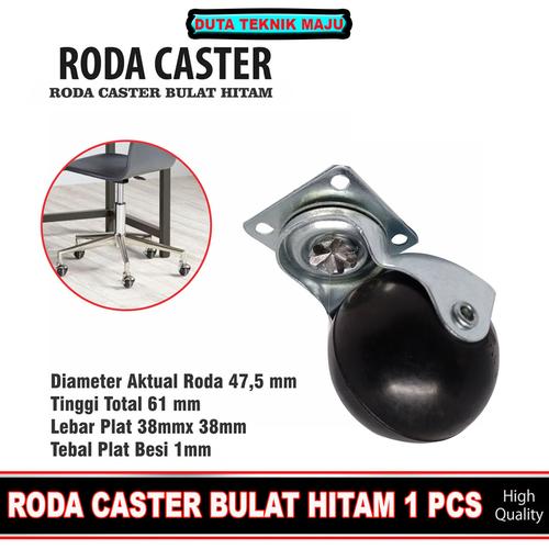 Jual Roda Kursi Bulat 2 Inch 50mm TG50 Roda Caster 1pcs Roda Karet ...