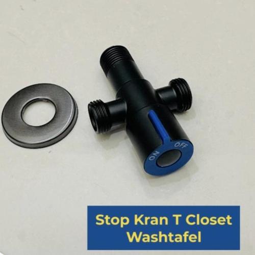 Jual STOP KRAN T STOPKRAN CABANG STAINLESS / KRAN CLOSET SHOWER HITAM 1 ...
