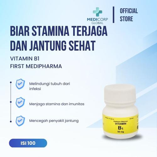 Promo Vitamin B1 thiamin untuk saraf otot stamina imunitas 100 tablet ...