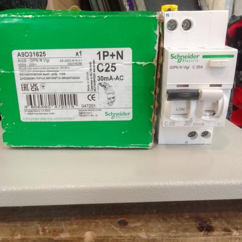 Jual RCCB/RCBO IDPN VIGI A9D31625 SCHNEIDER ...1P+N-C25-30MA.300MA ...